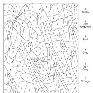 New Year's Color by Number Activity - Etsy