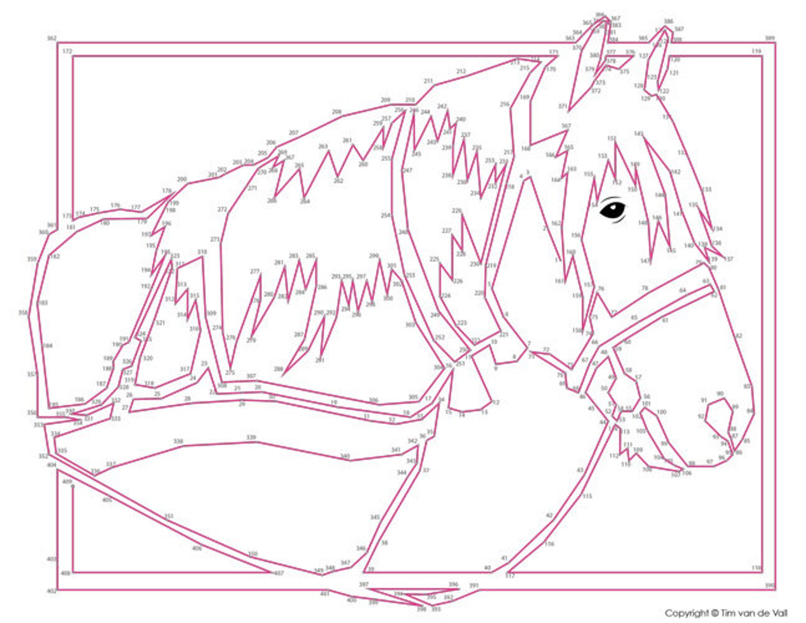 Horse Dot-to-dot / Connect the Dots PDF - 409 Dots - Etsy