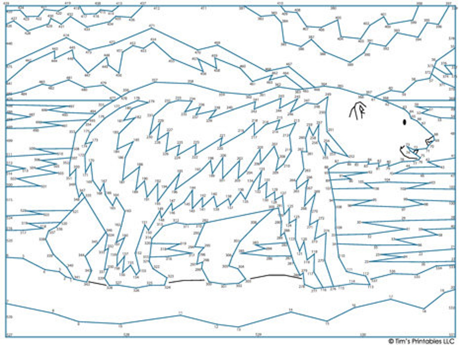 Polar Bear Epic Dot-to-dot / Connect the Dots PDF - Etsy
