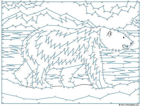 Polar Bear Epic Dot-to-dot / Connect the Dots PDF - Etsy