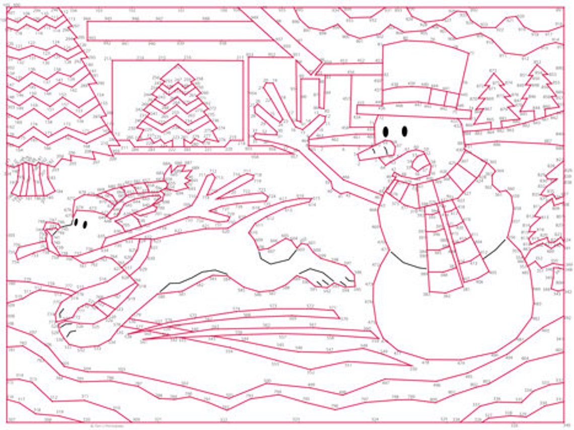 Winter Extreme Difficulty Dot-to-dot / Connect the Dots PDF - Etsy