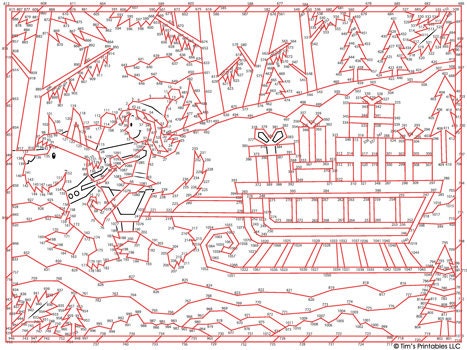 Christmas Extreme Difficulty Dot-to-dot / Connect the Dots - the Elf ...