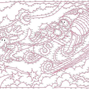 Santa's Sleigh Extreme Difficulty Dot-to-dot / Connect the Dots PDF - Etsy