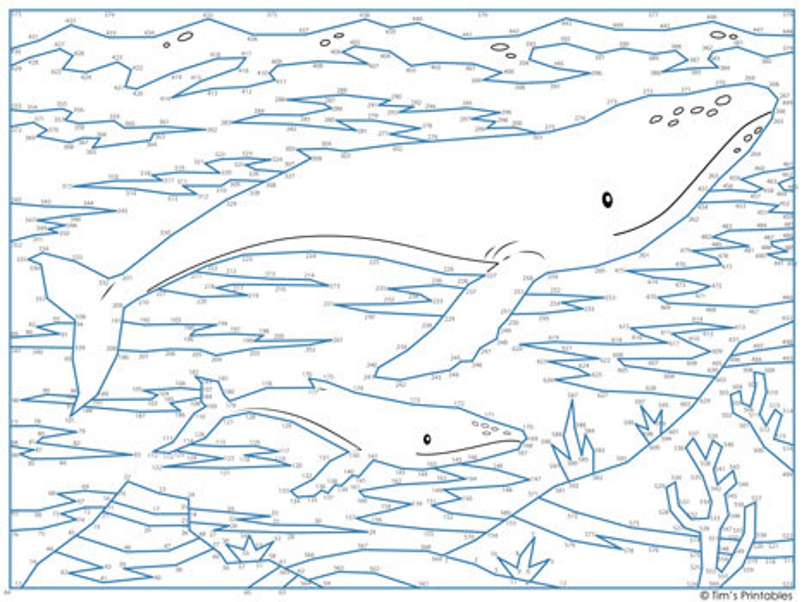 Humpback Whale Extreme Difficulty Dot-to-dot / Connect the Dots PDF - Etsy
