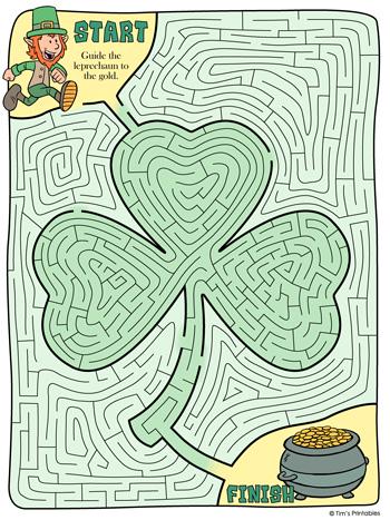 St. Patrick's Day Maze PDF - Etsy