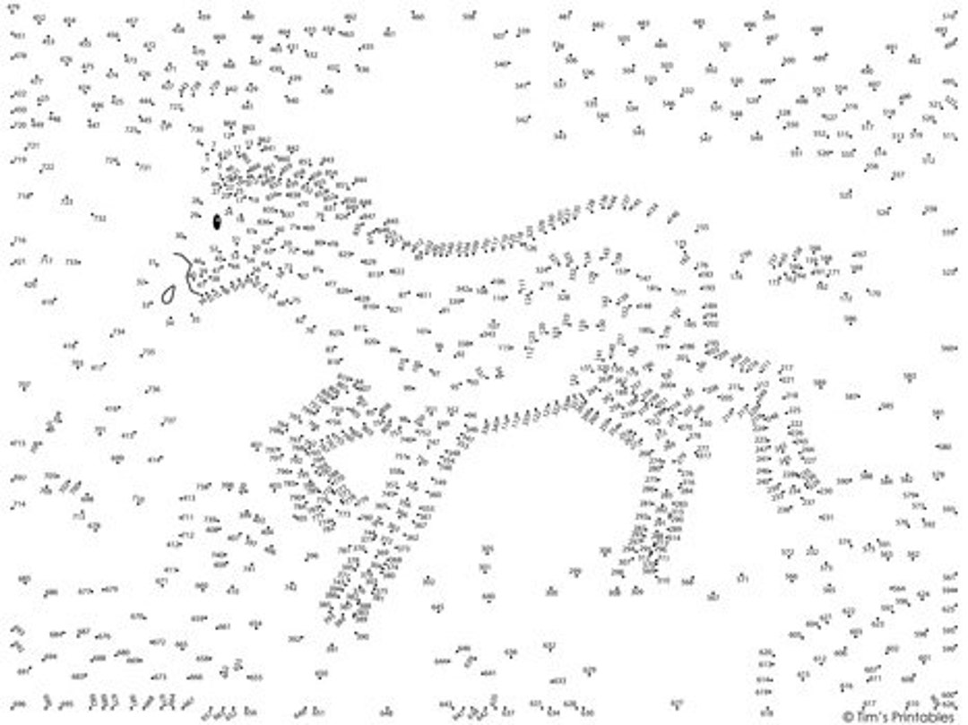 Zebra Extreme Difficulty Dot-to-dot / Connect the Dots PDF - 866 Dots ...
