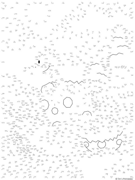 Spring Dot-to-dot / Connect the Dots PDF 760 Dots - Etsy