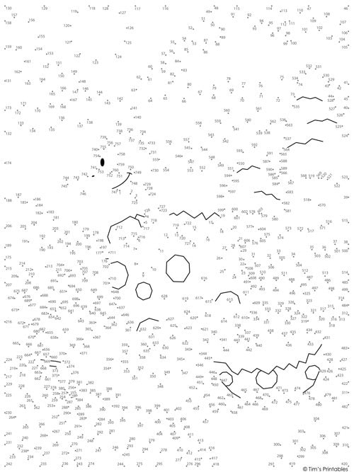 Spring Dot-to-dot / Connect the Dots PDF - 760 Dots - Etsy