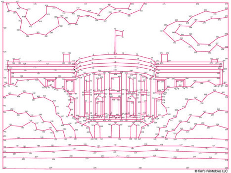 White House Dot-to-dot / Connect the Dots PDF - Etsy
