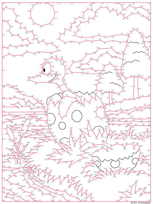 Spring Dot-to-dot / Connect the Dots PDF - 760 Dots - Etsy