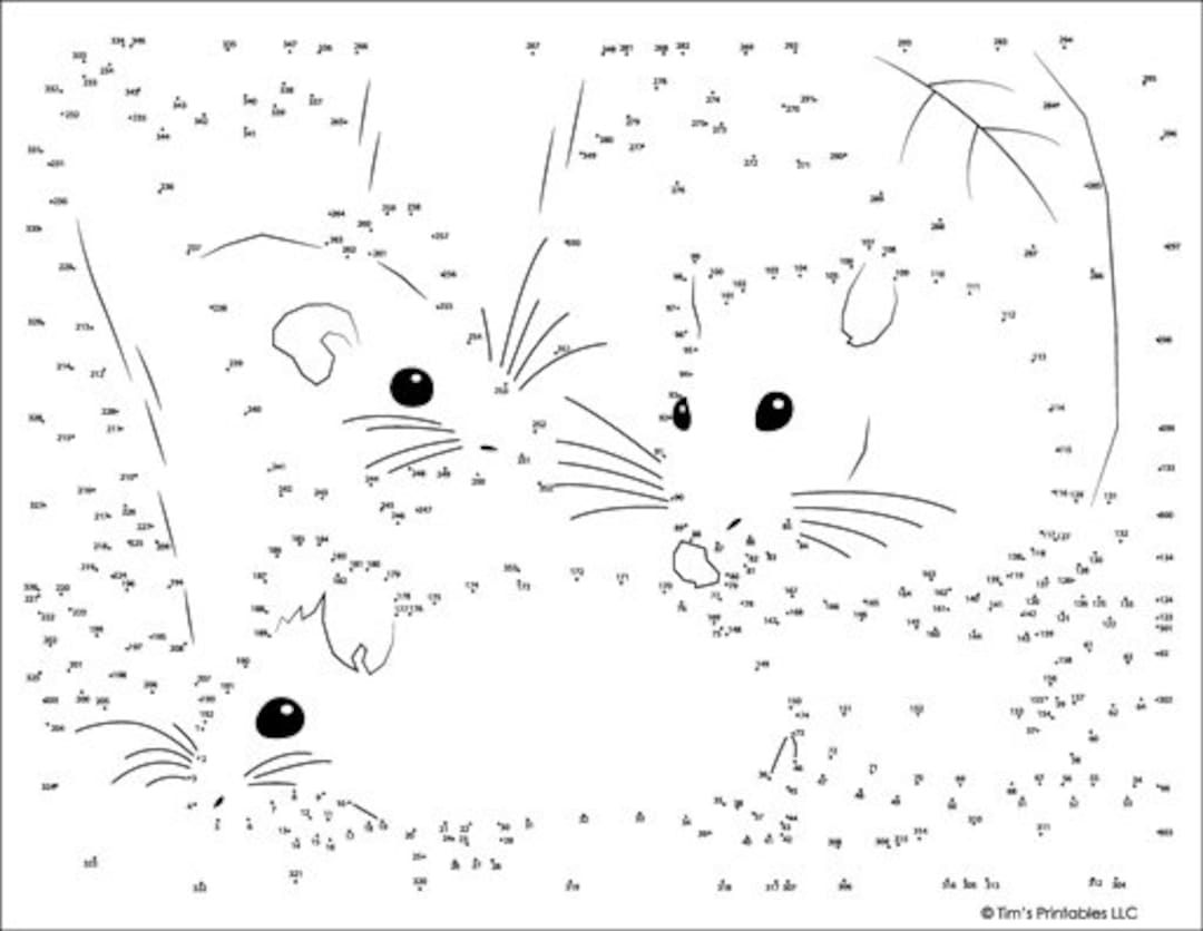 Mouse Extreme Difficulty Dot-to-dot / Connect the Dots PDF - Etsy