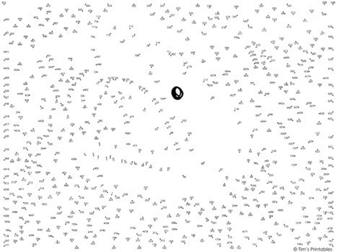 Great White Shark Extreme Difficulty Dot-to-dot / Connect the Dots PDF ...