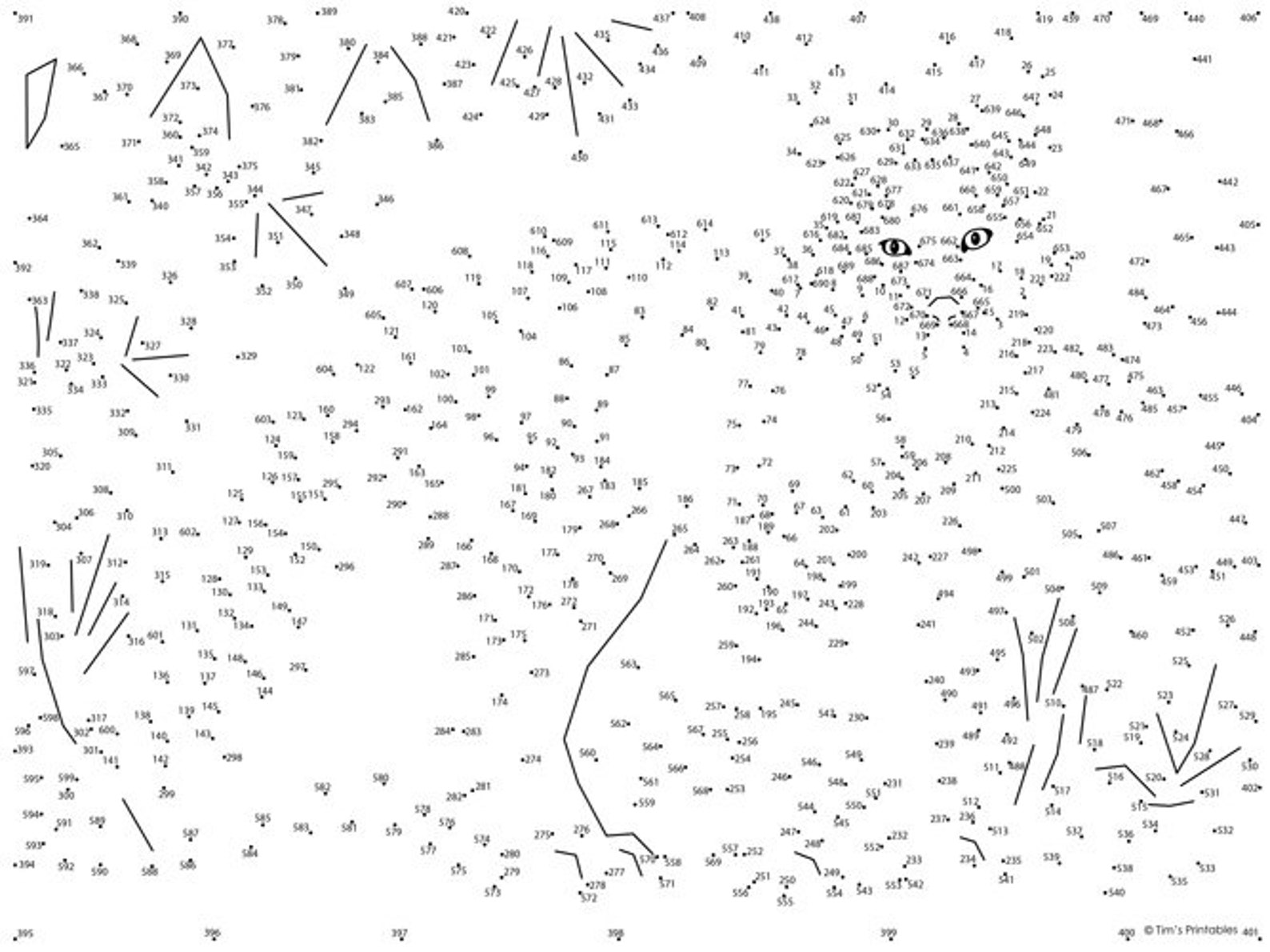 Fox Dot-to-dot / Connect the Dots PDF - 690 Dots - Etsy