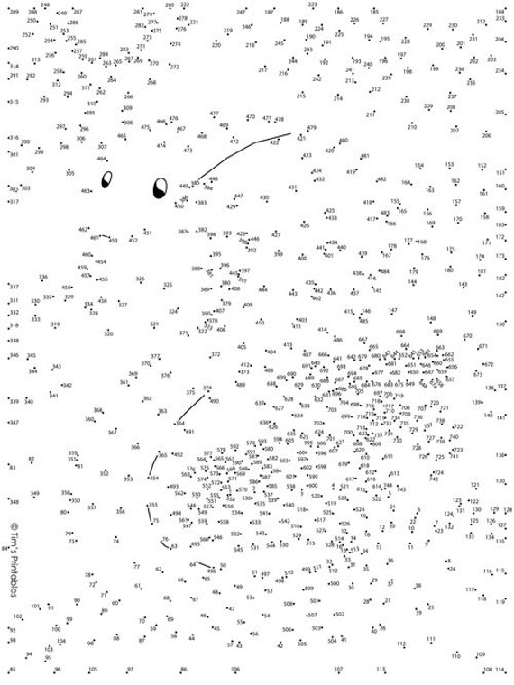 King Cobra Dot-to-dot / Connect the Dots PDF 744 Dots | Etsy