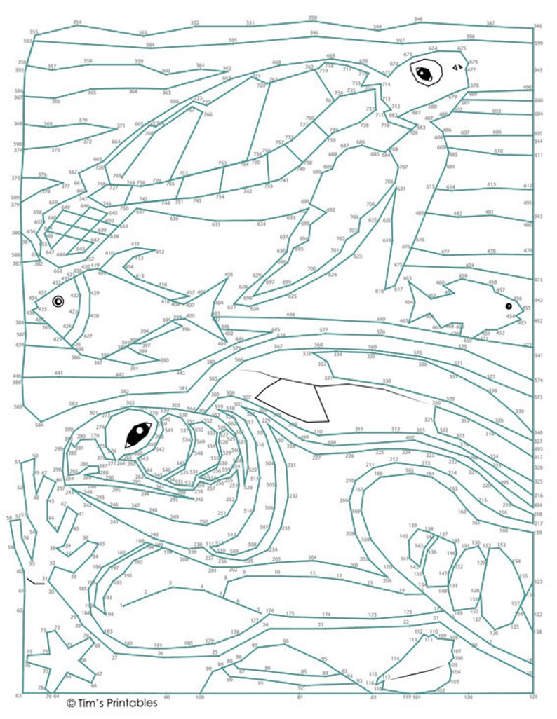 Sea Turtle Dot-to-dot / Connect the Dots PDF - Etsy