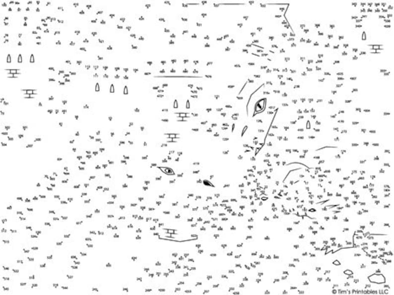 Dragon Family Extreme Difficulty Dot-to-dot / Connect the Dots PDF - Etsy