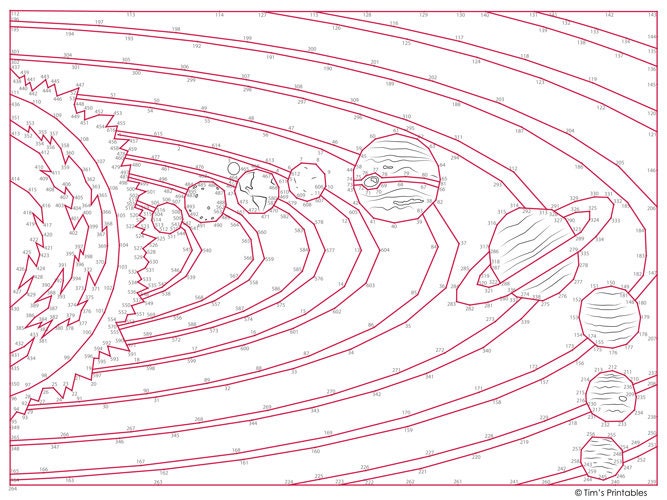 Solar System Dot-to-dot / Connect the Dots PDF - 616 Dots - Etsy Canada