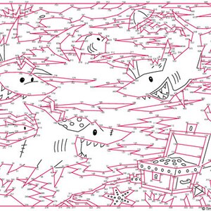 Pirate Shark Extreme Difficulty Dot-to-dot / Connect the Dots PDF - Etsy