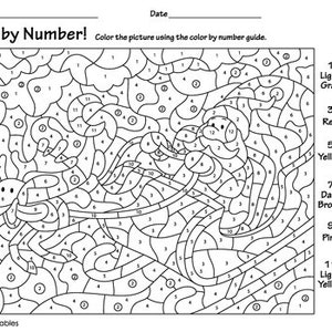 Santa's Sleigh Color by Number Activity - Etsy