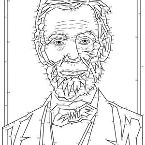 Abraham Lincoln Extreme Difficulty Dot-to-dot / Connect the Dots PDF - Etsy