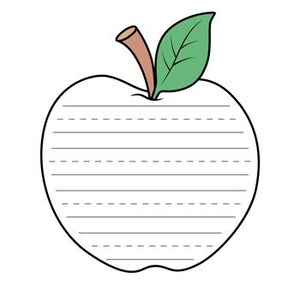 Apple Writing Paper Templates - Etsy