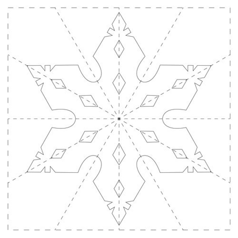 Snowflakes Cutout Template - Etsy