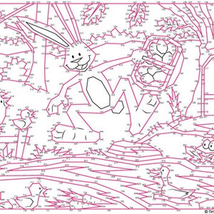 Easter Bunny Extreme Difficulty Dot-to-dot / Connect the Dots PDF - Etsy
