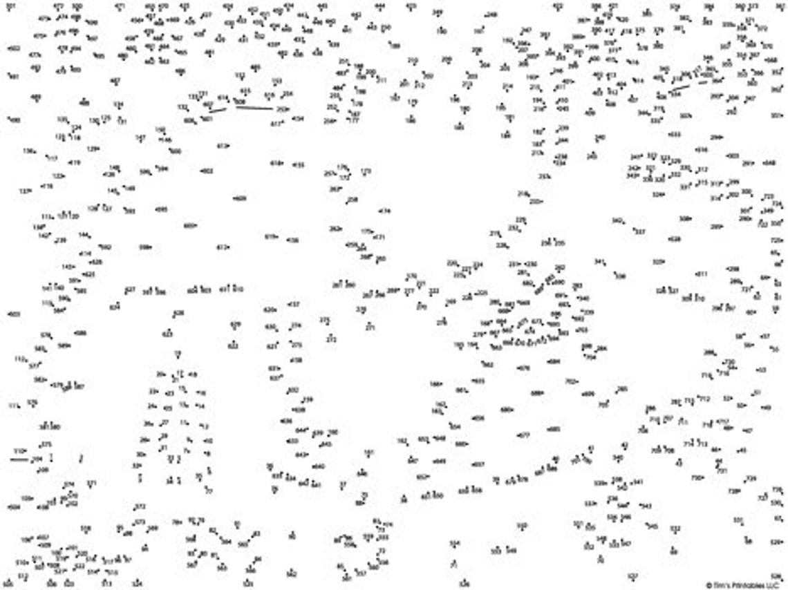 Roller Coaster Extreme Difficulty Dot-to-dot / Connect the Dots PDF - Etsy