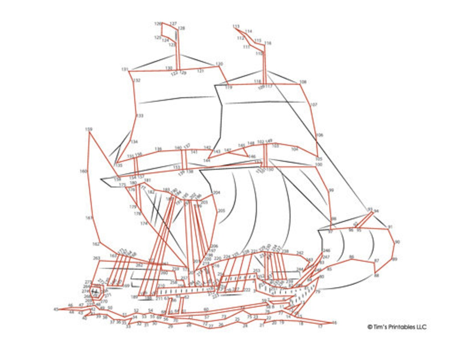 Mayflower Dot-to-dot PDF - Etsy