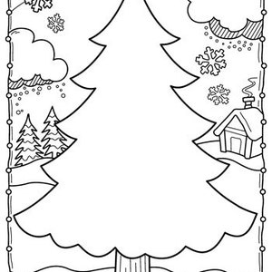 Christmas Tree Writing Paper Templates - Etsy