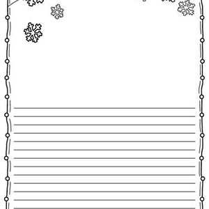 Christmas / Winter Writing Paper Templates - Etsy