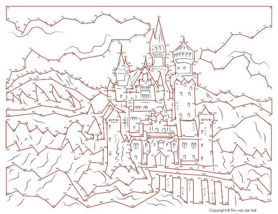 Neuschwanstein Castle Coloring Page Neuschwanstein Castle In Germany