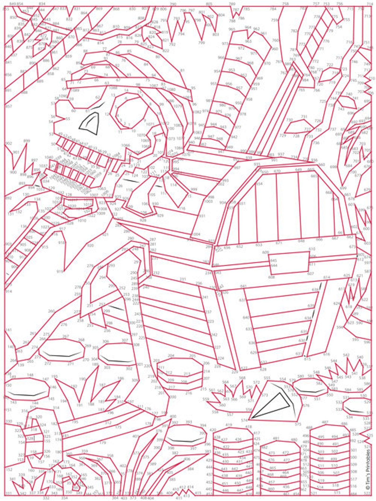 Pirate Treasure Dot-to-dot / Connect the Dots - 1090 Dots - Etsy