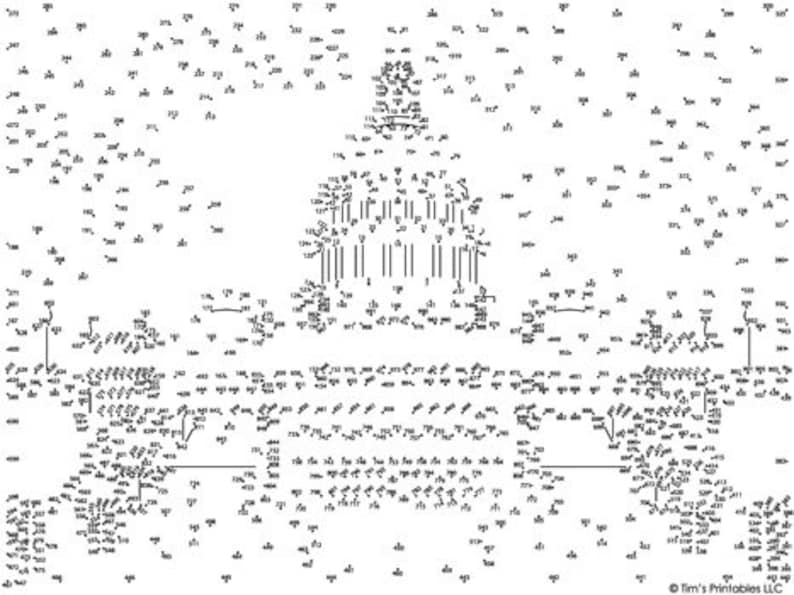 United States Capitol Building Dot-to-dot / Connect the Dots - 994 Dots ...