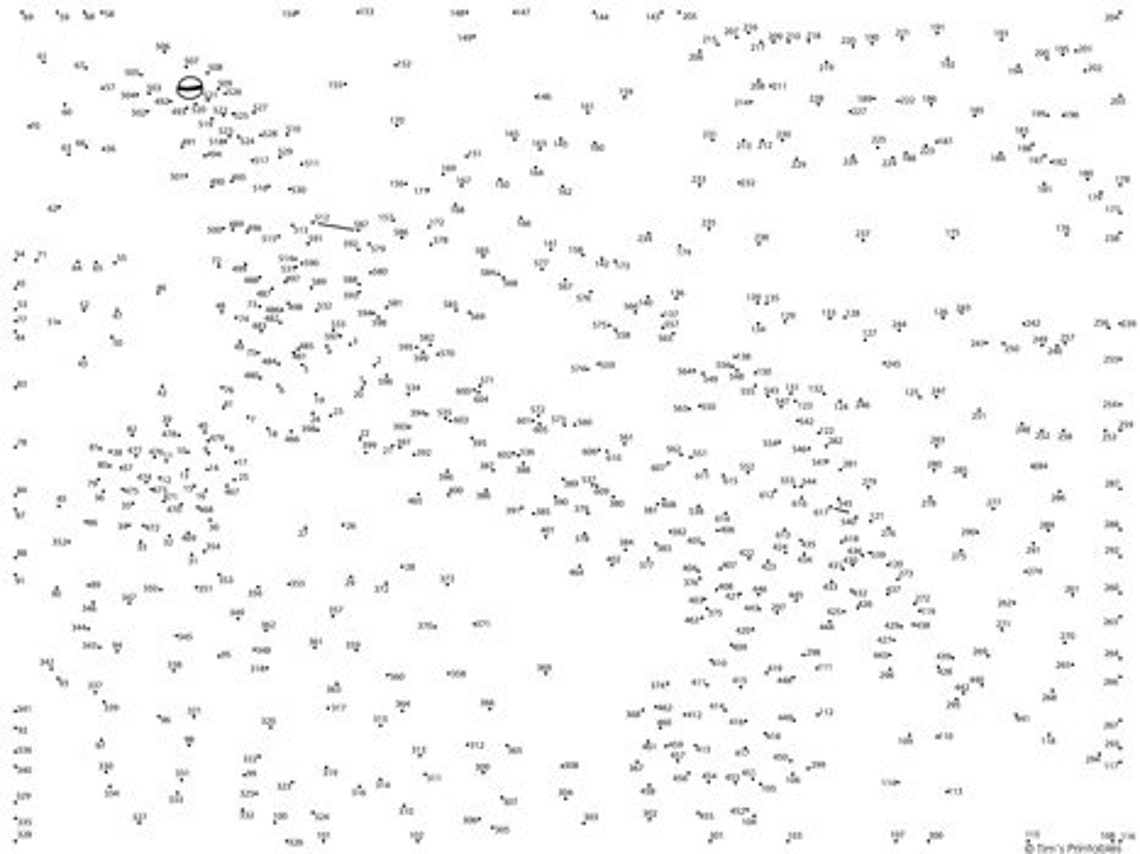 Turtle Extreme Difficulty Dot-to-dot / Connect the Dots PDF - Etsy