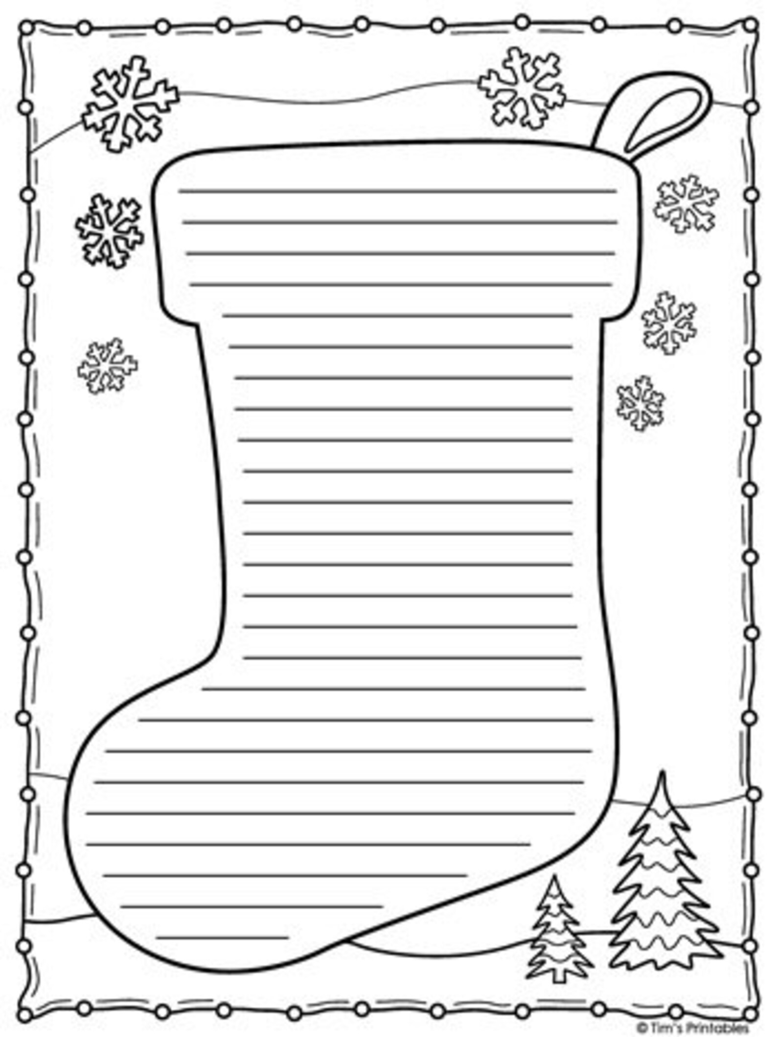 Christmas / Winter Writing Paper Templates - Etsy
