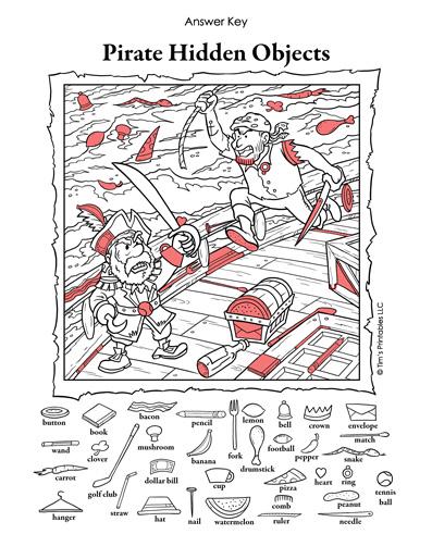 Hidden Objects Puzzle - the Pirates - Etsy