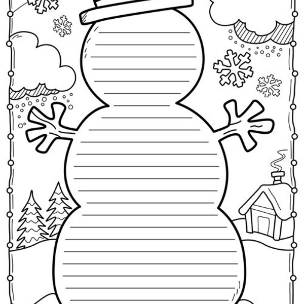Snowman Writing Paper - Etsy