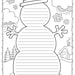 Snowman Writing Paper Templates - Etsy