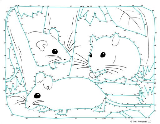 Mouse Extreme Difficulty Dot-to-dot / Connect the Dots PDF - Etsy