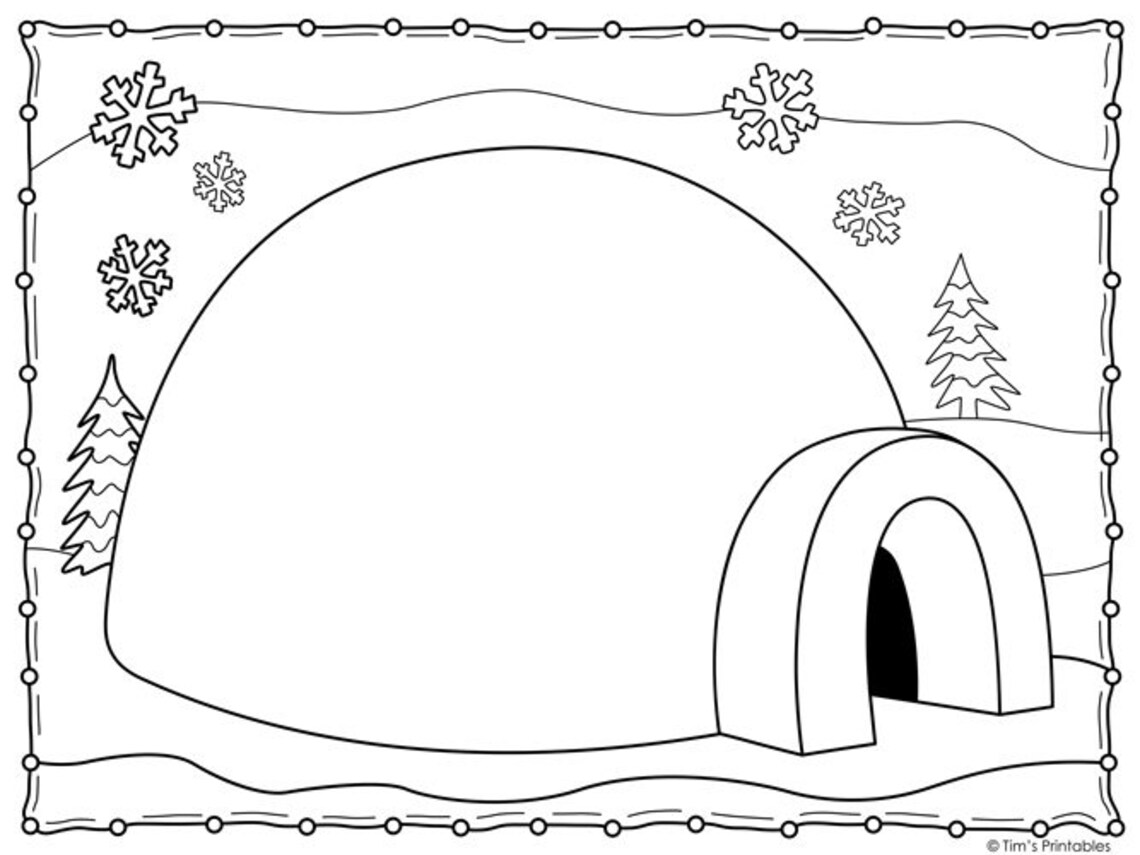 Igloo Writing Paper Templates - Etsy