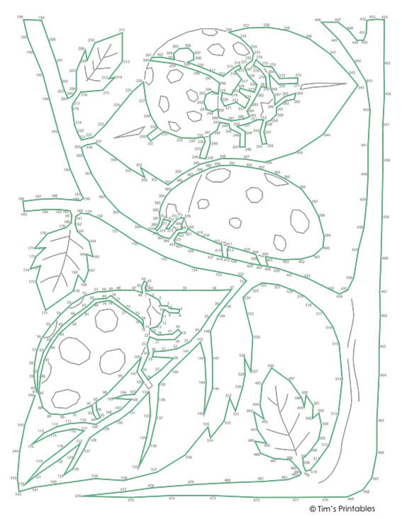 Ladybug Dot-to-dot / Connect the Dots PDF - 546 Dots - Etsy