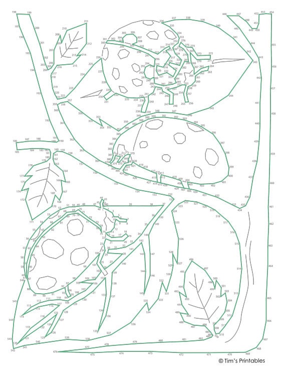 Ladybug Dot-to-dot / Connect the Dots PDF - 546 Dots - Etsy