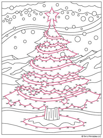 Christmas Tree Extreme Difficulty Dot-to-dot / Connect the Dots PDF - Etsy