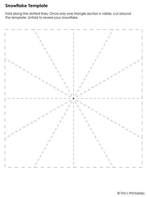 Snowflake Templates & Blank Snowflake Template - 9 Printables Total - Etsy
