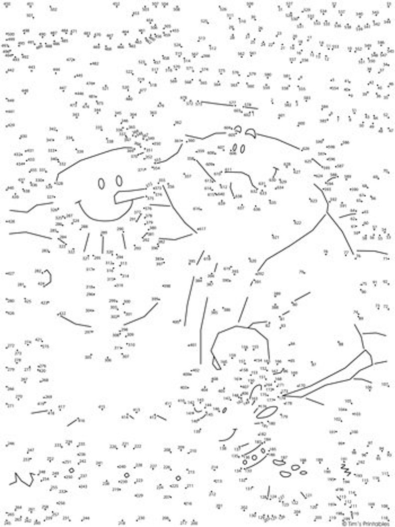 Christmas Extreme Difficulty Dot-to-dot: Santa Claus Building a Snowman ...