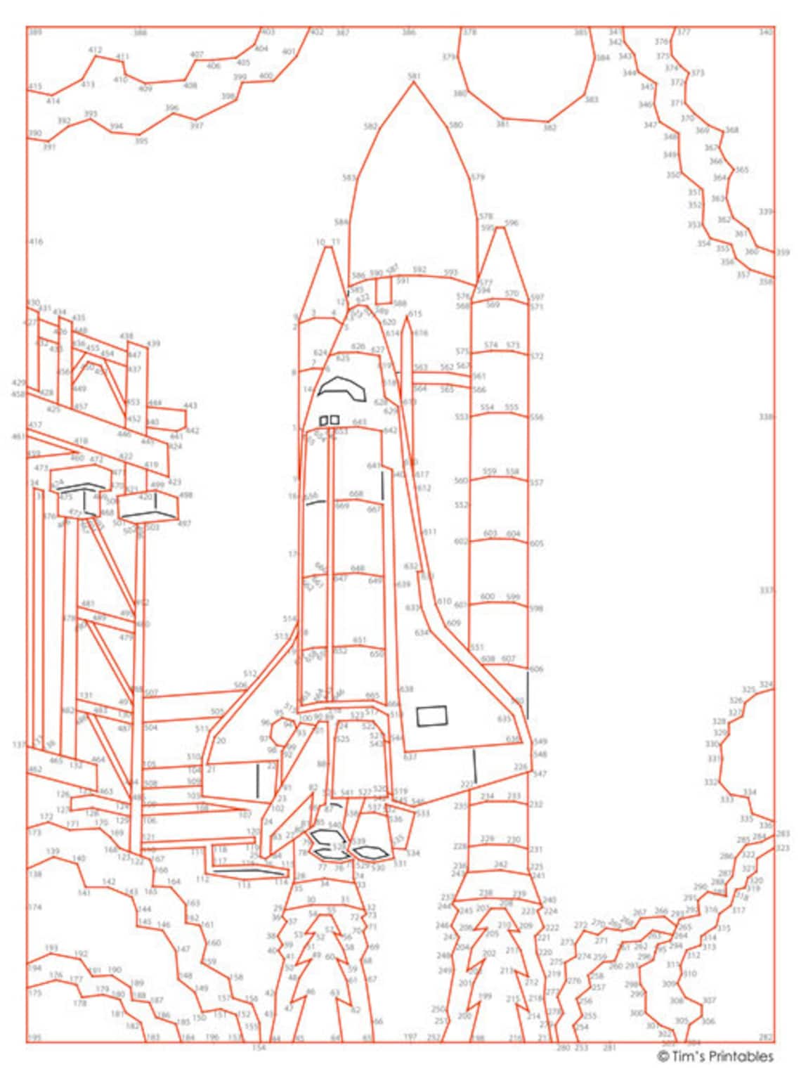 Space Shuttle Dot-to-dot / Connect the Dots PDF - Etsy