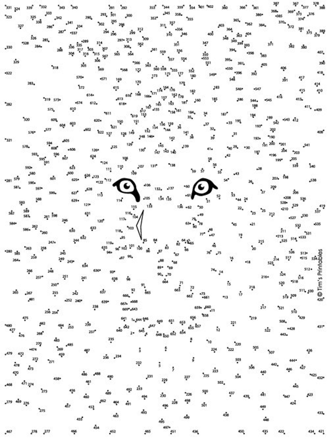 Lion Dot-to-dot / Connect the Dots #2 PDF - Etsy