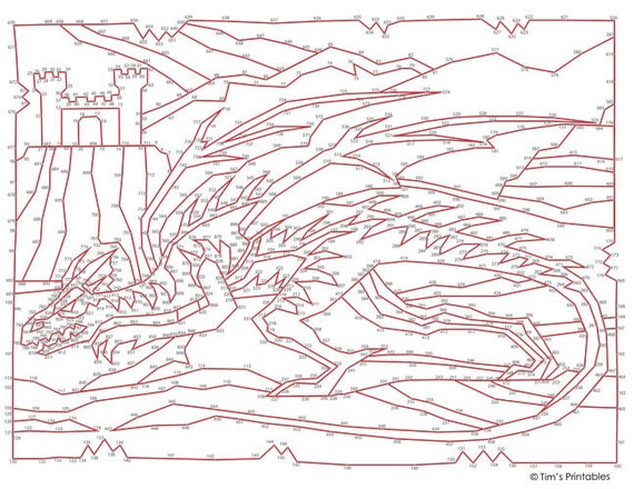 Dragon Extreme Dot To Dot Printables
