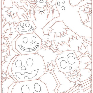 Halloween Dot-to-dot / Connect the Dots PDF - 538 Dots - Etsy